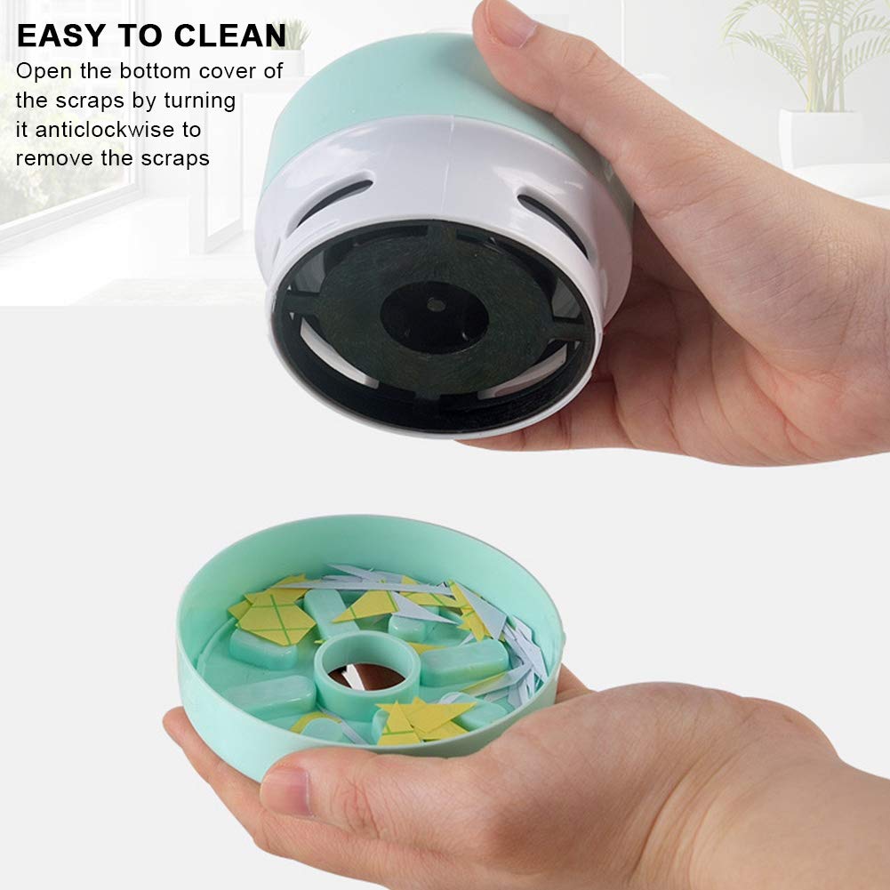 CALIDAKA Desktop Vacuum Cleaner Mini Table Dust Crumb Vacuum Cleaner Portable Cordless Cleaner Sweeper 360º Rotatable Multifunction Cleaning for Home Office Cars Computer Pet Hairs