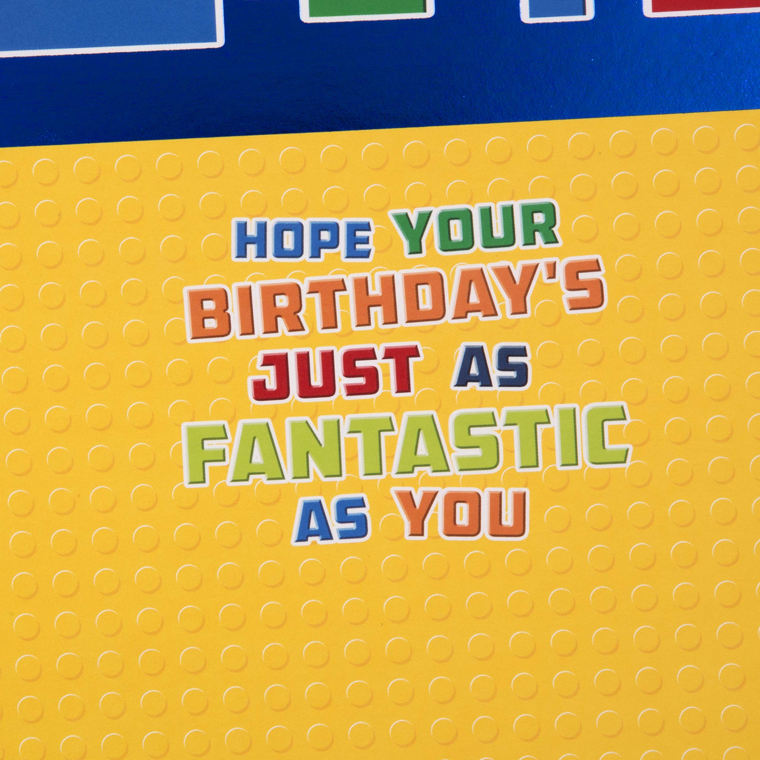 Hallmark Birthday Card for Son - Lego Die Cut Design