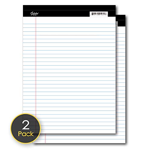iScholar Notable White Legal Pad, 8.5 x 11 Inches, 50 Sheets per Pad - Pack of 2 (68112)