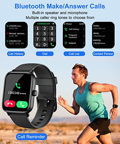 Smart Watch for Men Women with Bluetooth Call, Alexa Built-in1.8 DIY Dial with Blood Oxygen Heart Rate Sleep Fitness Tracker Notification Weather 100 Sport Modes Smartwatch for Android iOS Phone