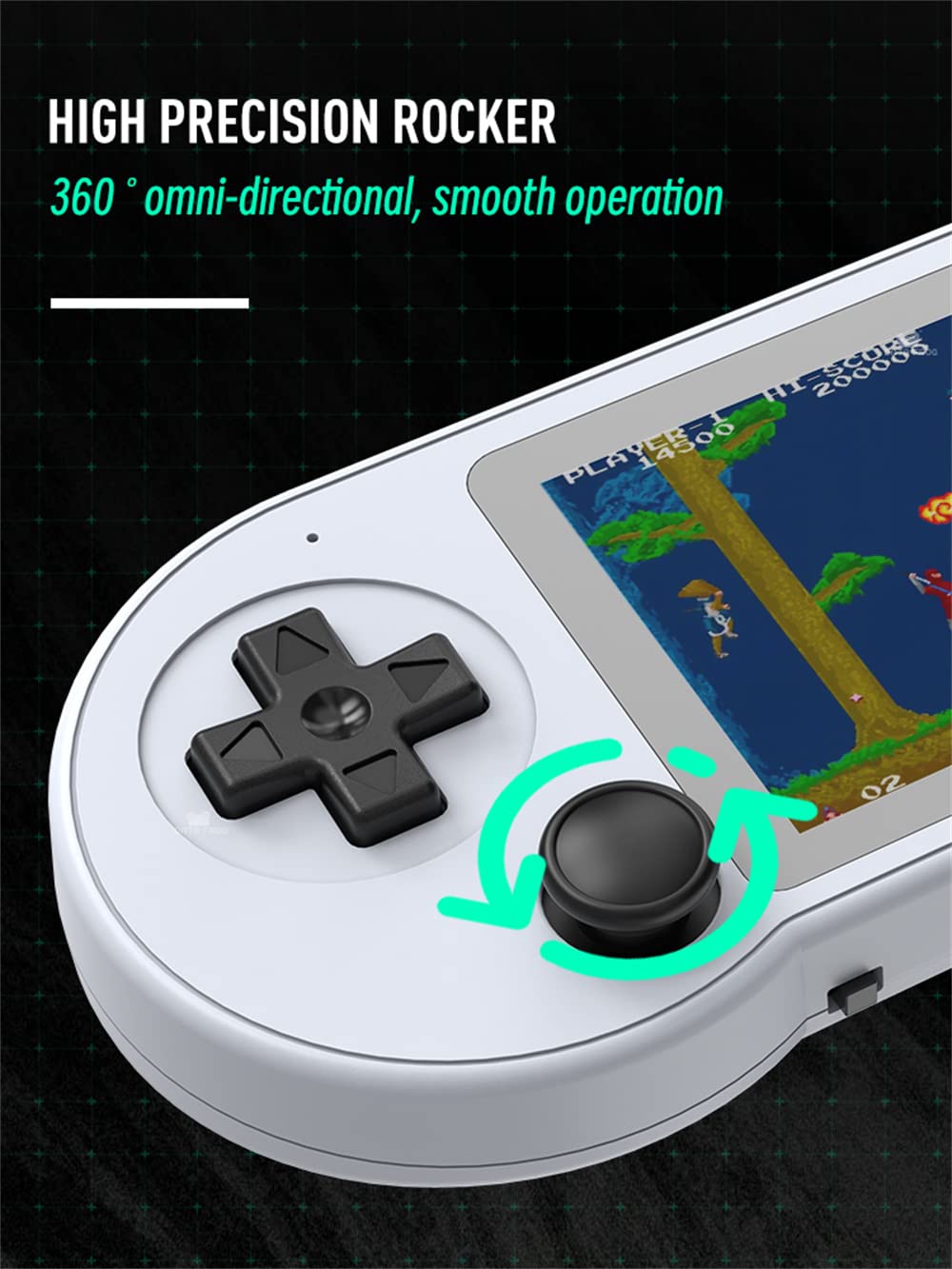 Handheld Game Console, Built in 6000+ Games, 3.0 Inch IPS Screen Retro Handheld Game Console, SF2000 Handheld Console Support 7 Emulators & AV Output, Ideal Gift for Kids Adults