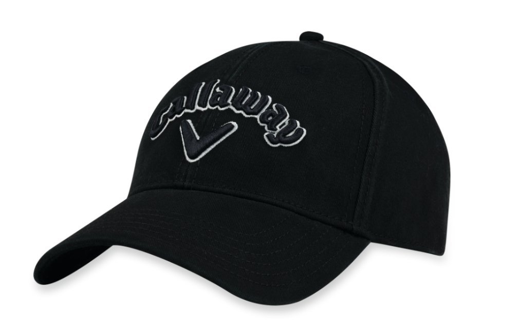 Callaway Golf 2018 Heritage Twill Adjustable Hat, Adjustable, Black/ Black/ Silver