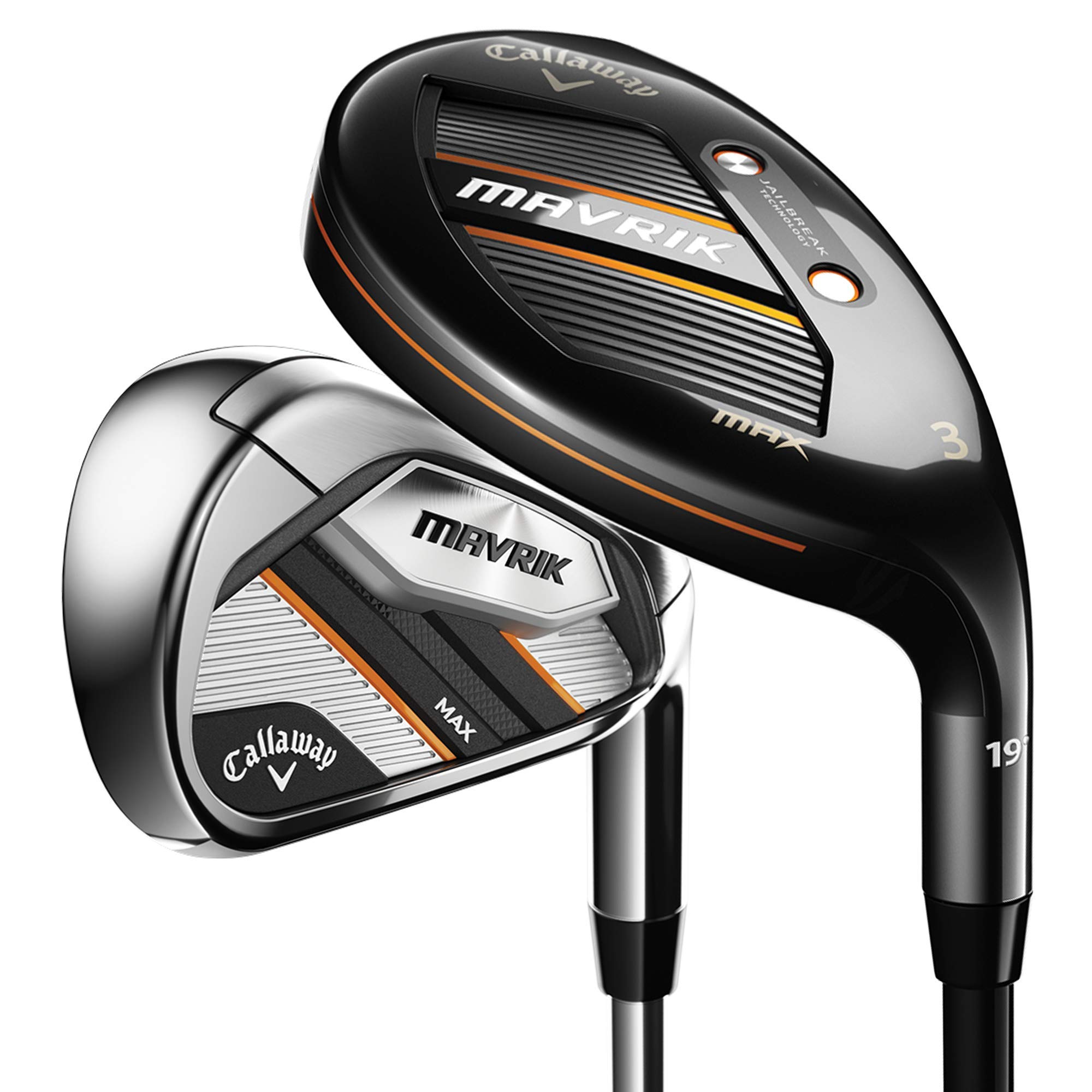 Callaway Golf 2020 Mavrik Max Hybrid Iron Combo Set (Set of 8 Clubs: 3H, 4H, 5IR - PW, Left Hand, Graphite, Regular)