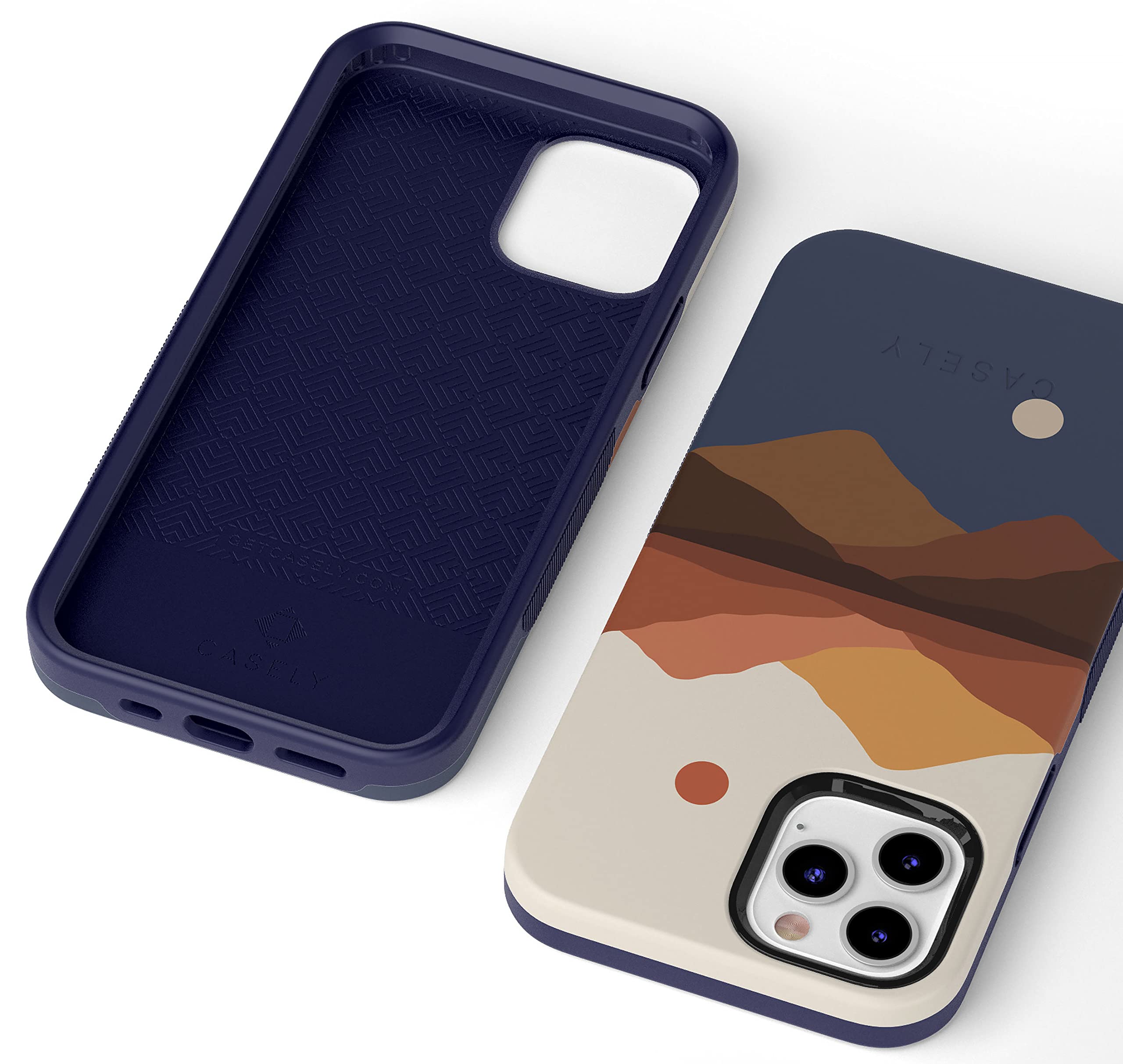 Casely iPhone 12/12 Pro Case | Compatible with MagSafe | Waves & Rays | Sunshine Girly Case