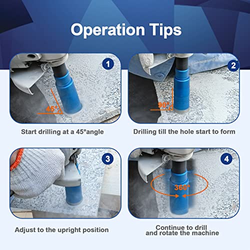Diamond Core Drill Bit,Adapter,BRSCHNITT 1 3/8 Inch Laser Welded Diamond Hole Saw for Granite Marble Solid Block Stone Reinforced Concrete,Dry or Wet Drilling (35mm)