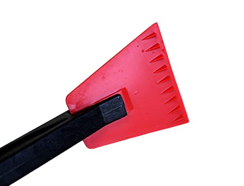 Dependable Industries inc. Essentials Set of 2 Auto Snow Brush Scraper Combo 17" Long Unbreakable ABS Handle for Cars, Trucks, SUVs
