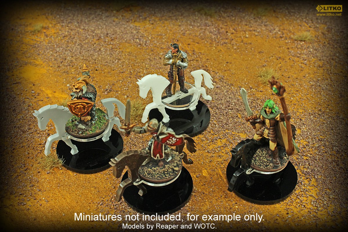 LITKO Horse Character Mount | Role Playing Games | Compatible with DND Pathfinder | (40mm Circular Base, Brown)