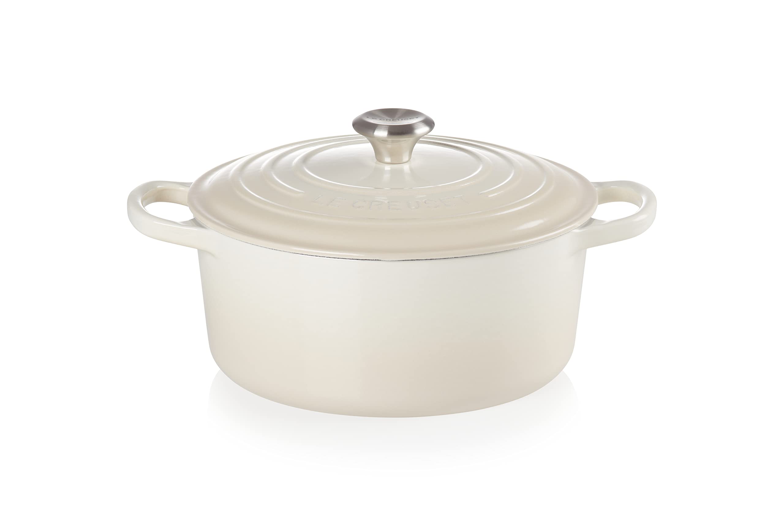 Le Creuset Enameled Cast Iron Signature Round Dutch Oven, 3.5 qt. , Meringue