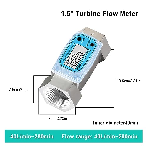 Flow Control Meter 1 Inch Flow Meters Flowmeter, Gauge PCB Electronic Flow Indicator Sensor for Gasoline Methanol Kerosene Water Used in Petroleum,Food, Etc.