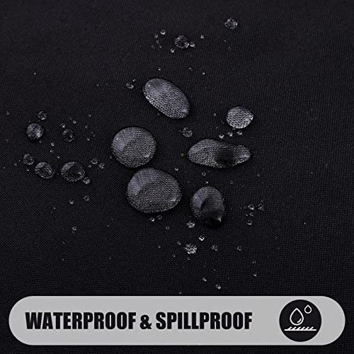 smiry Rectangle Table Cloth, Waterproof Stain Resistant Polyester Tablecloth, Decorative Washable Fabric Table Cover for Dining, Buffet, Parties and Outdoor, 60x84, Black