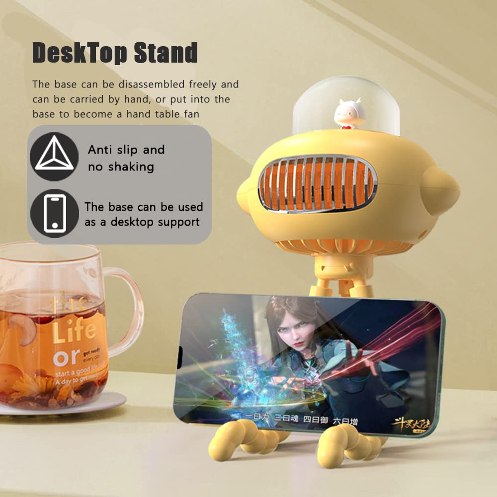 CoBuLLA Mini Handheld Personal Portable Fan, Baby Stroller Fan, 360°Rotation Mini Portable Fan, usb Desk Personal Fan for Stroller Accessories Crib Treadmill Camping Traveling