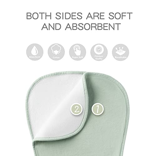 Konssy Baby Burp Cloths Sets for Unisex- 6 Pack Large Cotton Burping Cloth for Newborn,Baby Girls and Boys