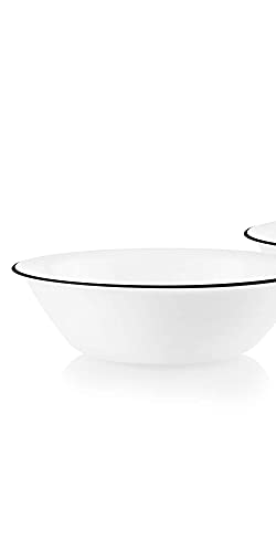 Corelle Style Chip Resistant 2qt (1.9L) Rimmed Bowl Black 2-Pack