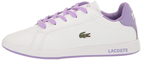 Lacoste Infant's Graduate Sneaker, White/Purple, 44SUI0005-Z54, 5.5