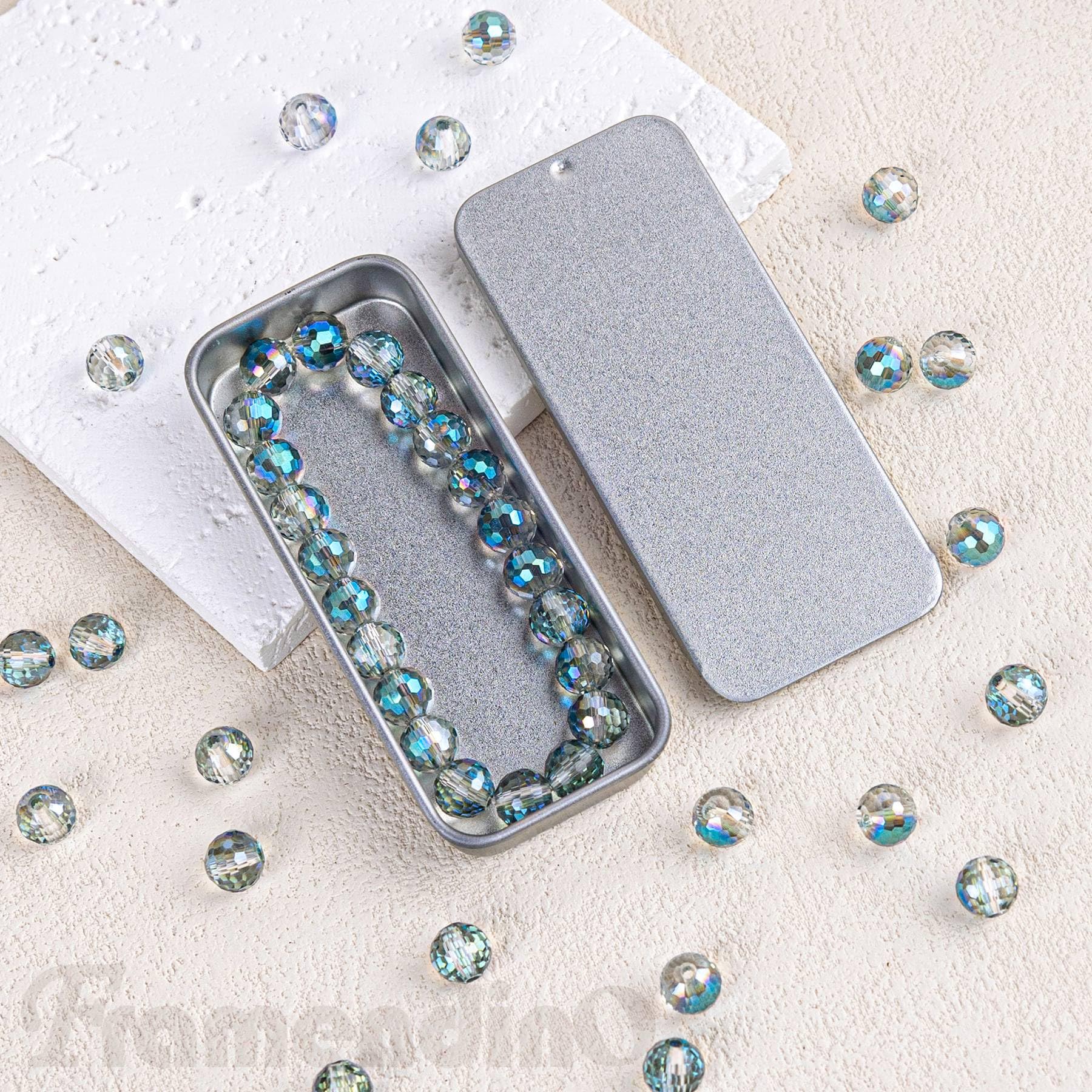 Framendino, 40 Pack Small Slide Top Tin Lip Balm Tins with Lids Mini Rectangular Metal Tins Containers for Jewelry Crafts Wedding Jewelry Lip Balm Container Cosmetic Organizer