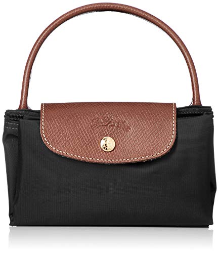 Longchamp 1621 089 Handbag, Preage, Tote Bag, Nylon/Leather, Noir [Parallel Import]