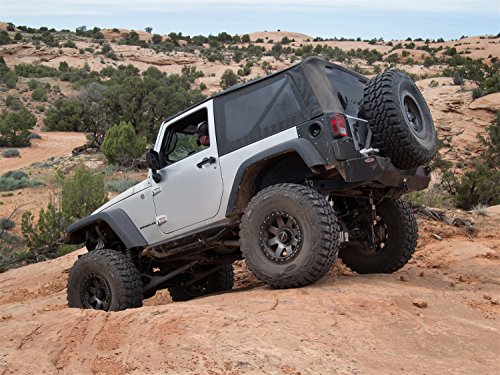 Smittybilt Replacement Soft Top with Tinted Windows and No Upper Doors (Black Diamond) - 9075235