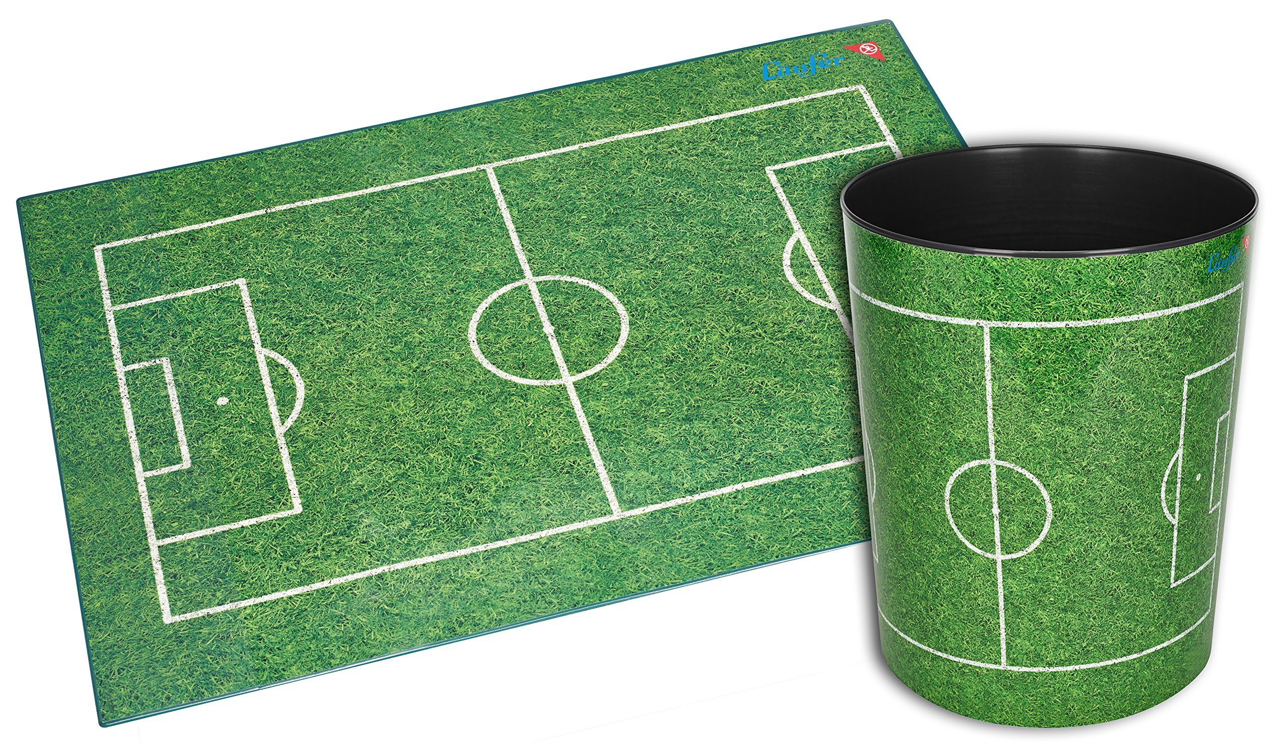 Läufer Runner Trash, 13 Litre Trash can, Perfect for The Nursery, Round, Sturdy Plastic, Soccer Field