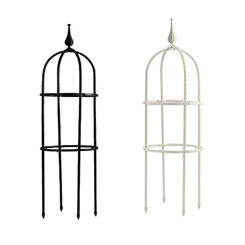 Durable Home Climbing Plant Support Black 20 X 60cm White Natural U-Hoops Durble External Rose Trellis Plants Stand