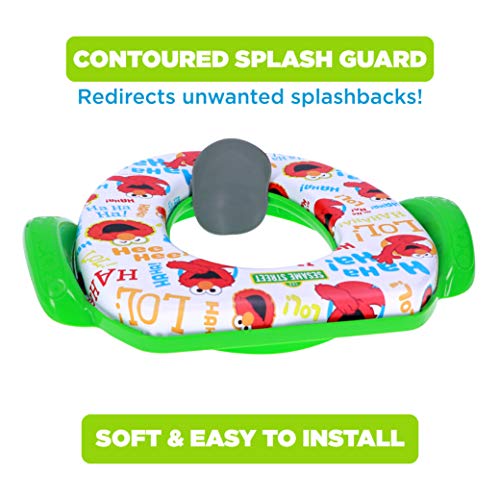 Sesame Street "So Funny Elmo" Soft Potty Seat and Potty Training Seat - Soft Cushion, Baby Potty Training, Safe, Easy to Clean