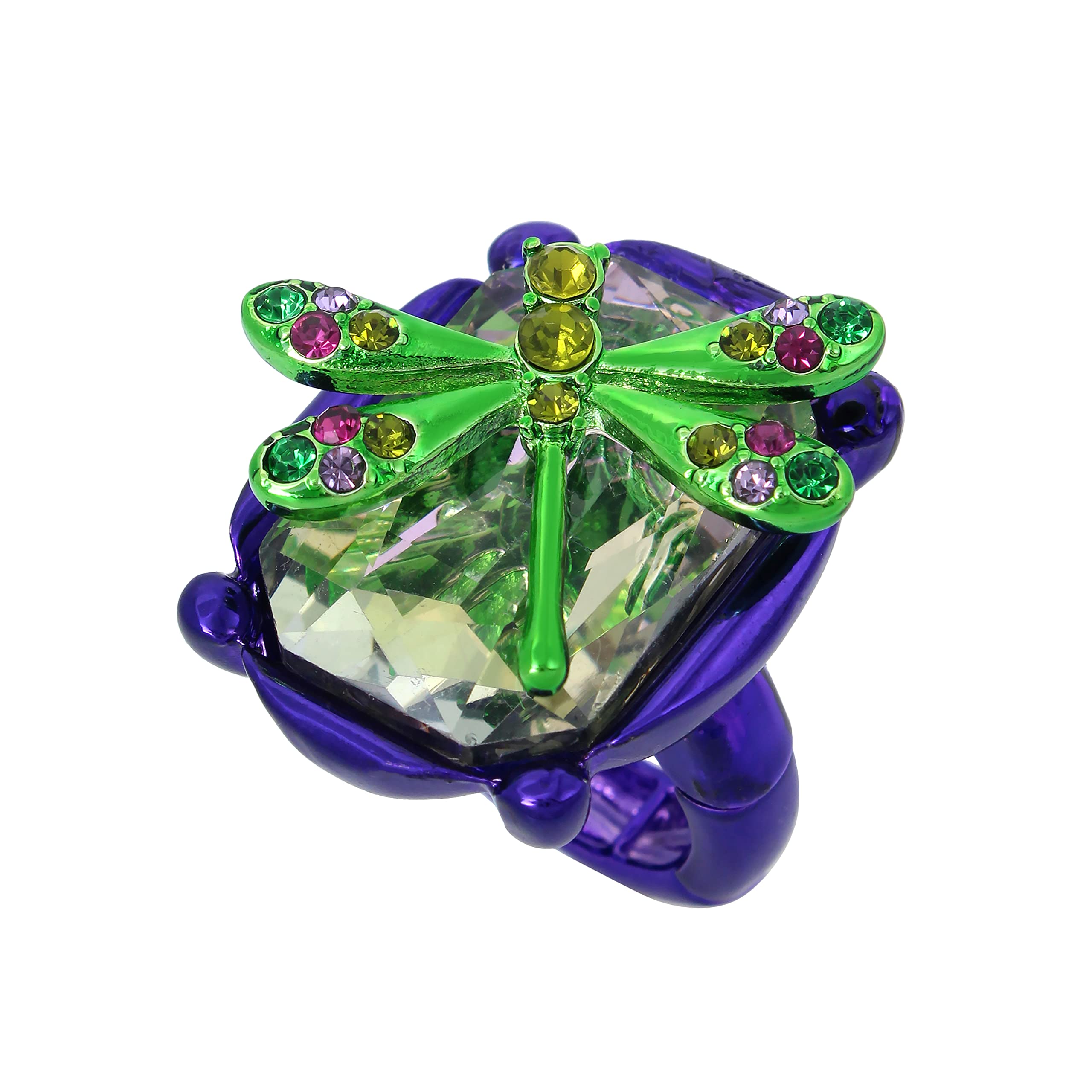 Betsey Johnson Dragonfly Gem Cocktail Ring