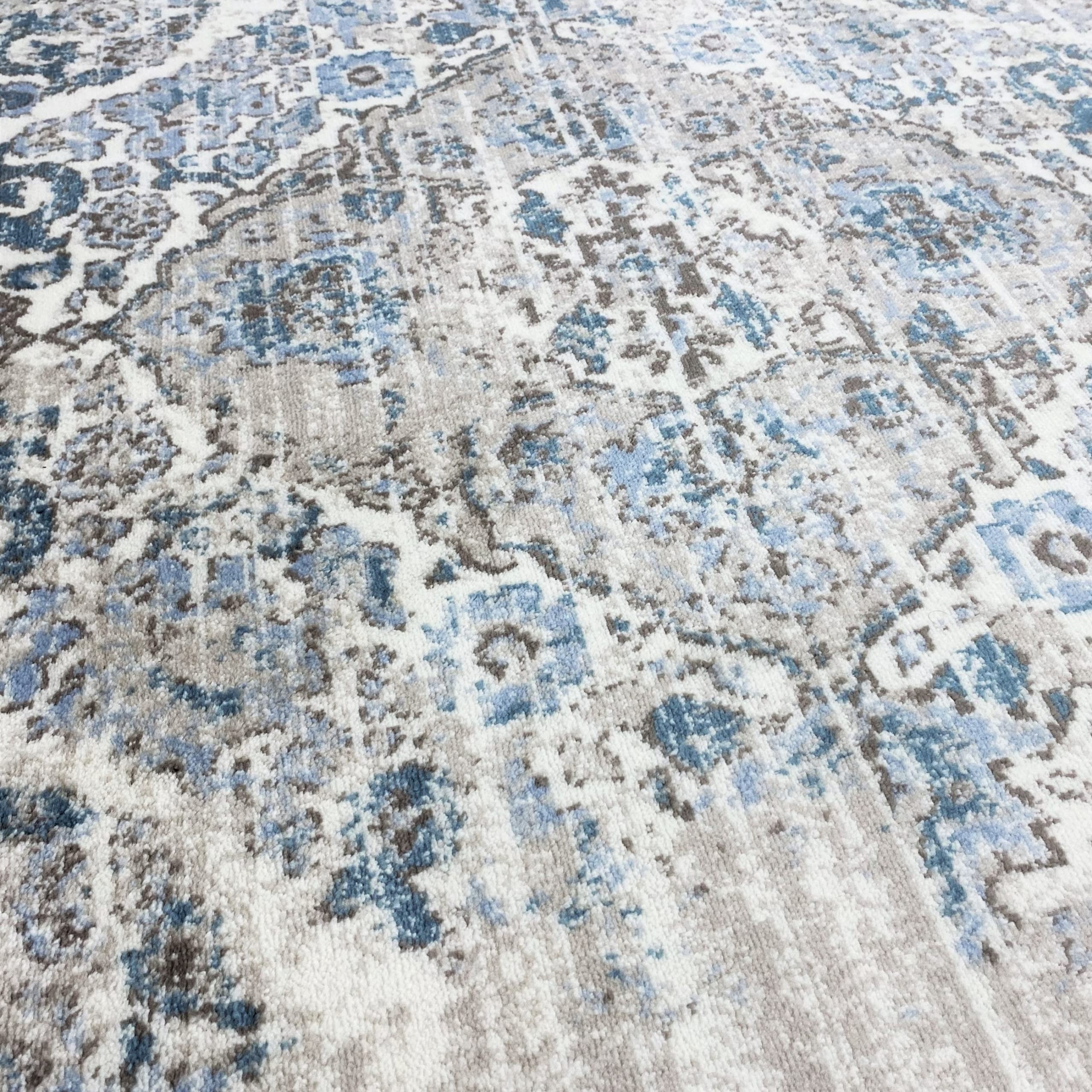 Luxe Weavers Distressed Cream 6x9 Area Rug, Modern, Stain Resistant Carpet, Indoor Oriental Rug