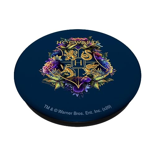 Harry Potter Hogwarts Multi-Colored Floral Crest PopSockets Swappable PopGrip