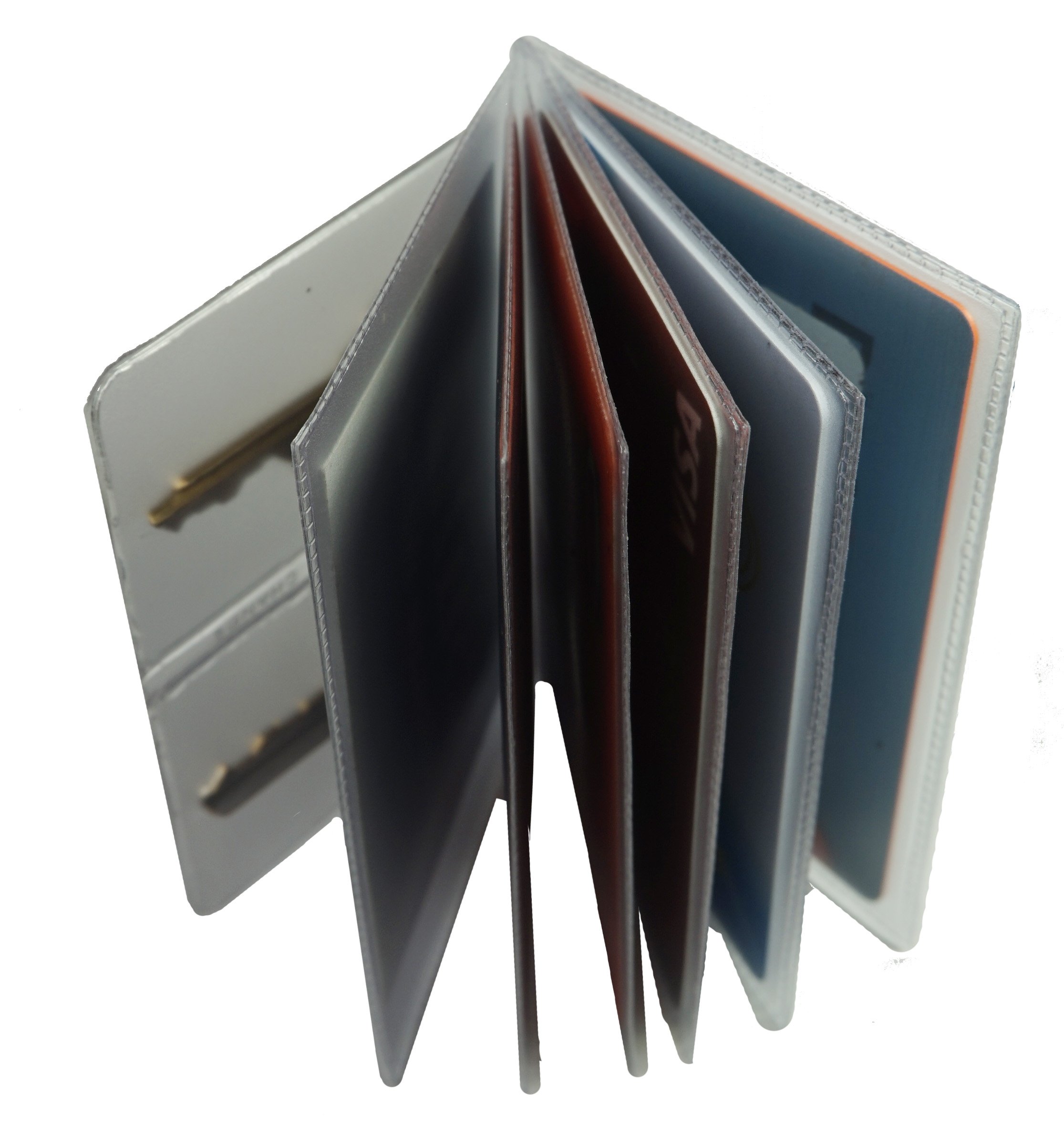 Set of 2 Heavy Duty Vinyl 6 Pages Insert with Fancy Key Tab for Bifold or Trifolds Wallet Made in USA