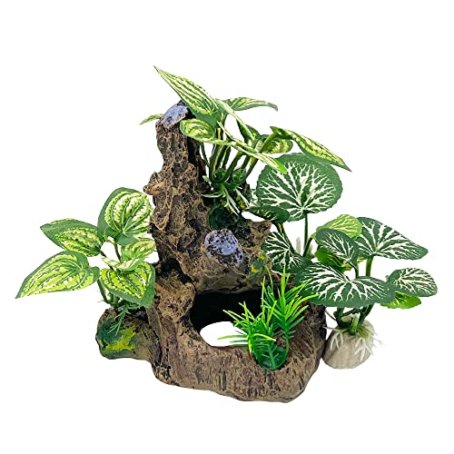 Smoothedo-Pets Betta Fish Tank Cave Decorations Aquarium Decoration Ornaments Accessories Betta Leaf pad Hammock (Fish Cave Toy-A)