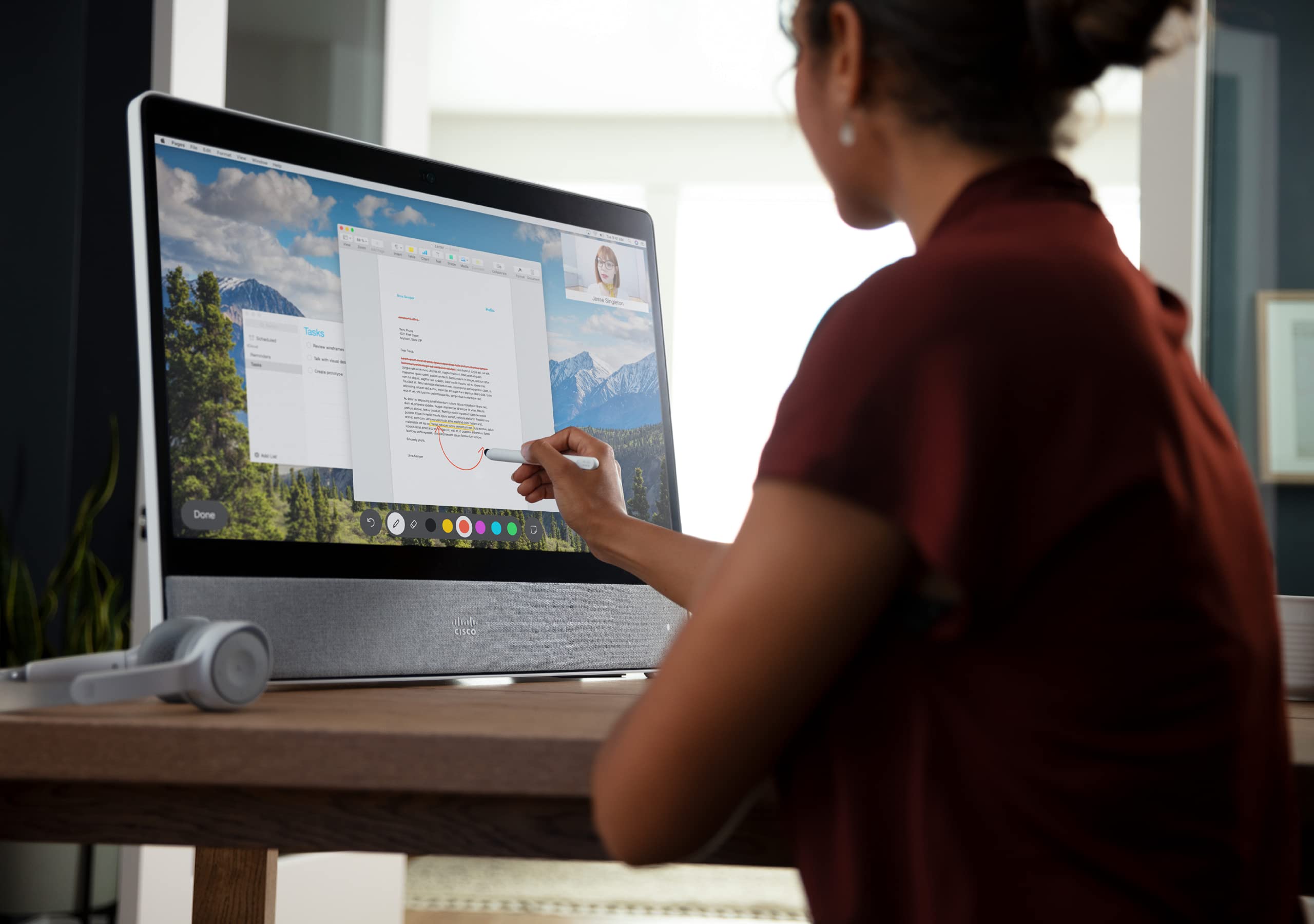 Cisco Webex Desk Pro with 27-inch 4K Screen, 12 MP Video Camera, Noise Canceling Mic, USB-C Docking Connection, 90-Day Limited Liability Warranty (CS-DESKPRO-K9) (Renewed)