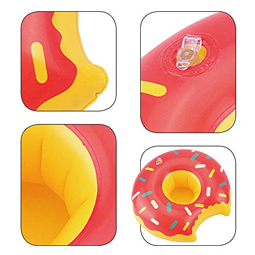E-TING 5PCS Swim Ring Summer Fun Swimming Pool Float Raft Lilo Lifebuoy for 11.5 inch Dolls Toys Inflatable Floating Drink Holders