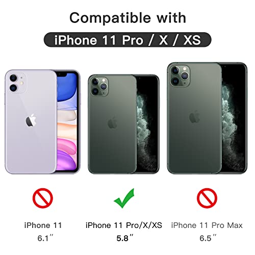 JETech Full Coverage Screen Protector for iPhone 11 Pro/iPhone X/iPhone XS 5.8-Inch, Black Edge, 9H Tempered Glass Film Case-Friendly, HD Clear, 3-Pack
