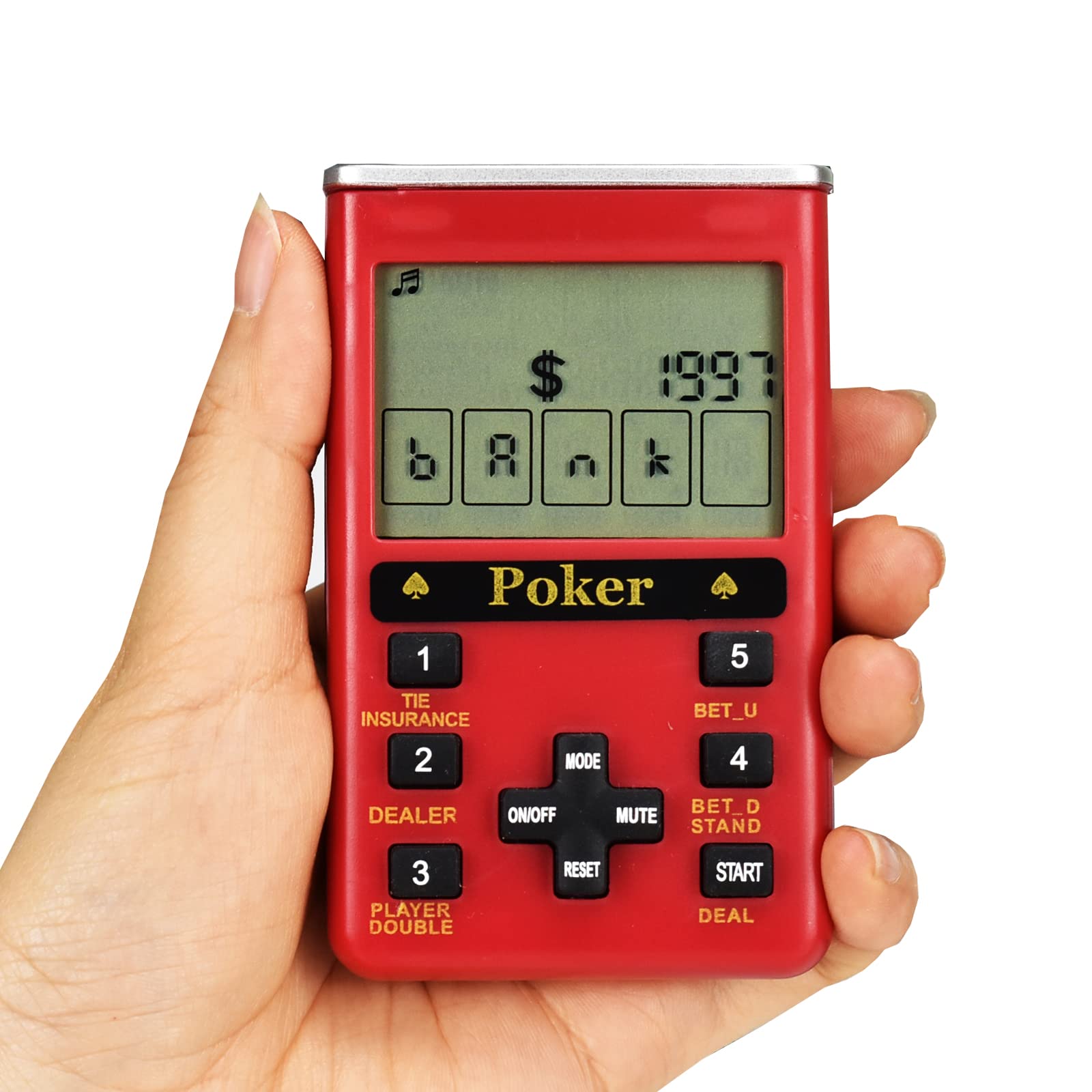 Lyght Electronic Handheld 7 in 1 Poker Game, Blackjack, Deuces, Baccarat, Slot, Lottery, Lucky 7 Dice, Casino Game…