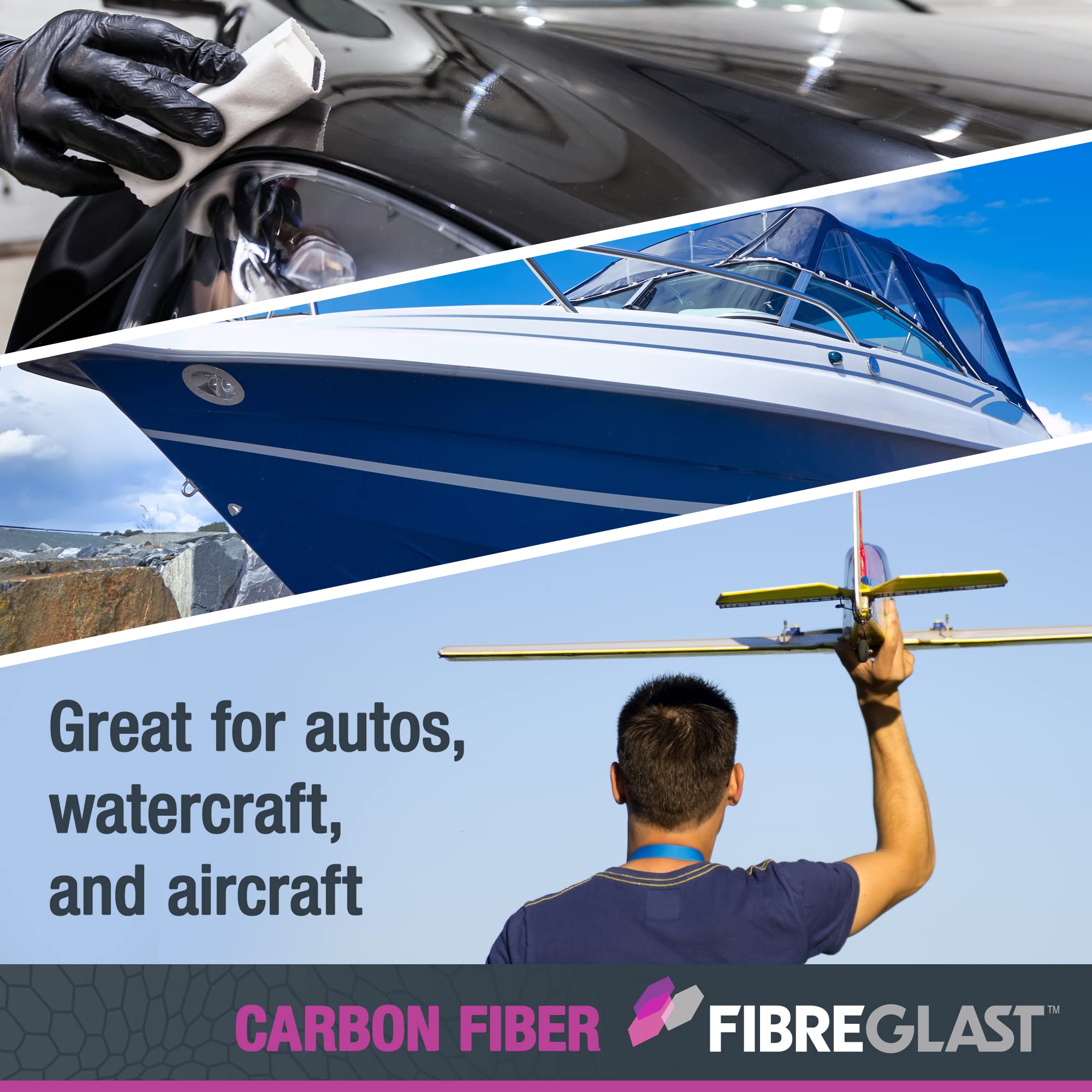 Fibre Glast Carbon Fiber Cloth Mat – High Strength Lightweight Aerodynamic Graphite Fabric for Auto, Aerospace, Boat Builds & Repairs – Epoxy & Resin Compatible, Black, 6 Oz, 3 Yards – Made in USA