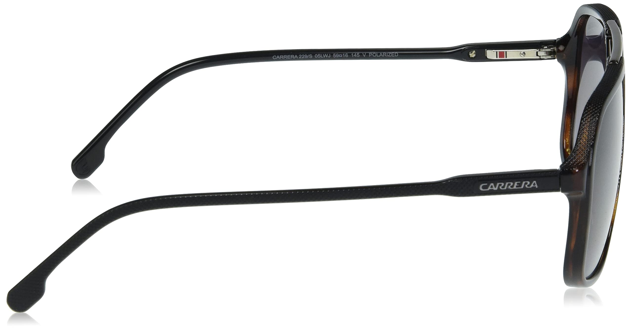 Carrera 229/S Rectangular Sunglasses, Brown/Polarized Gray, 59mm, 16mm