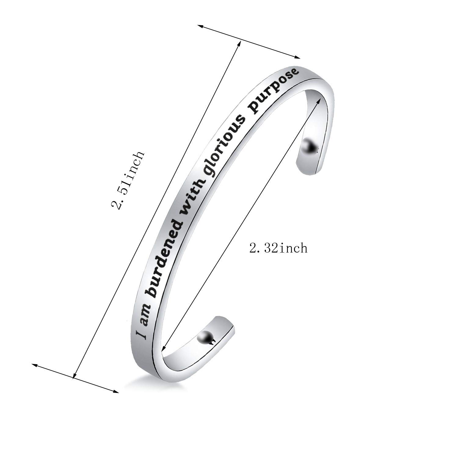 BNQL I Am Burdened With Glorious Purpose Bracelet Inspired Cuff Bracelet (cuff bracelet s)