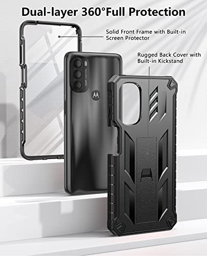 SOiOS for Motorola Moto G-5G 2022 Case: Drop Proof Sturdy Protection Phone Cover with Kickstand Military Grade Rugged Shockproof TPU Matte Textured(NOT 4G)