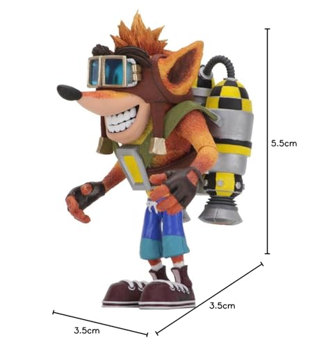 NECA - Crash Bandicoot 7" Scale Action Figure ? Deluxe Crash with Jetpack