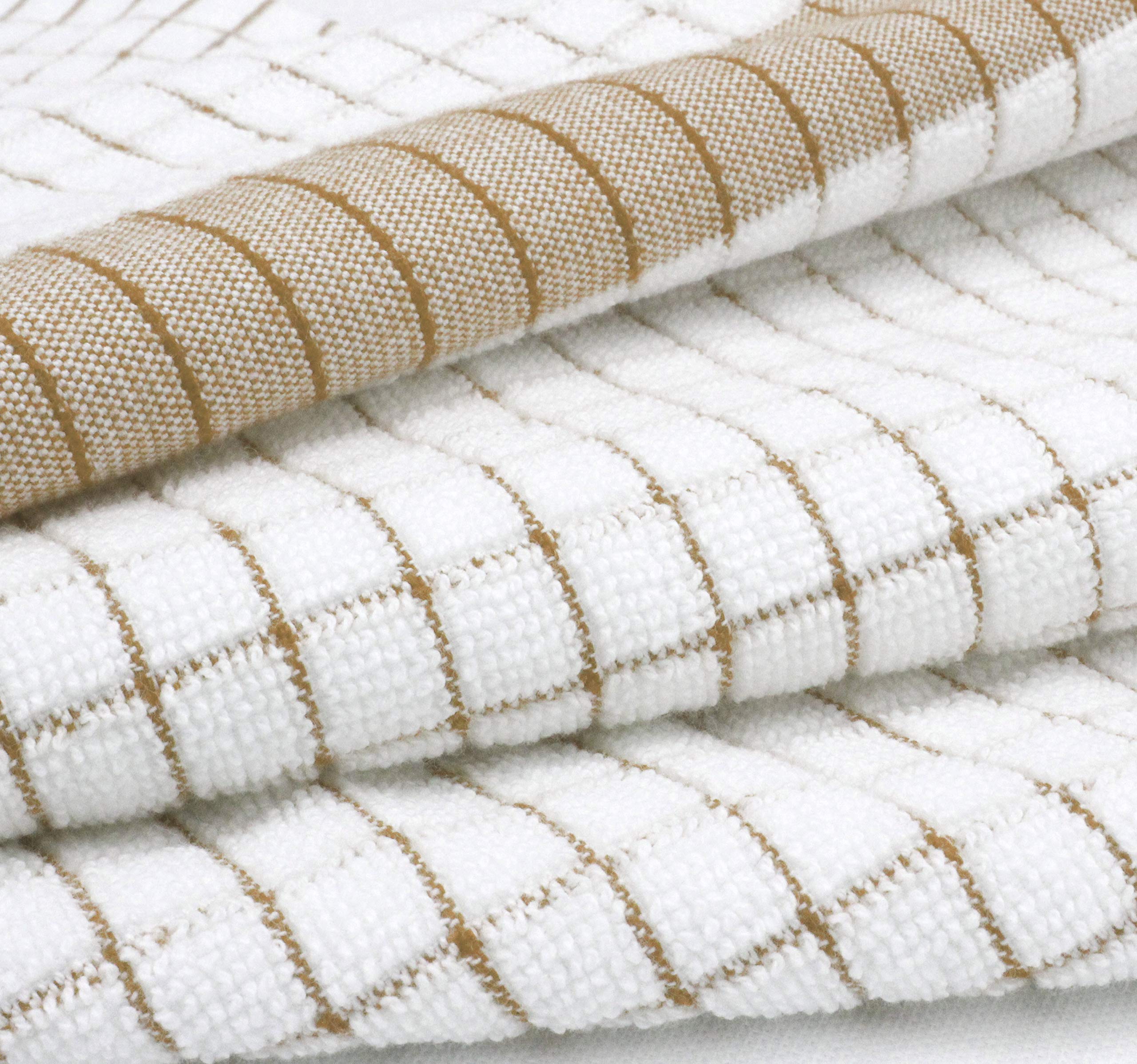 COTTON CRAFT Amazing Kitchen Towels - 8 Pack Reusable Terry Towel - 100% Cotton European Waffle Pantry Bar Cleaning Cloth Towel - Quick Dry Low Lint Soft Absorbent Dish Towels - Large 20 x 30 - Linen