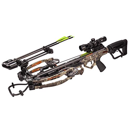 Bear X Constrictor Ready to Shoot Crossbow Package with Scope, Quiver, Bolts, Cocking Rope, and Wax, Strata Finish
