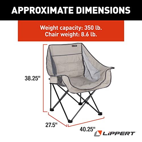 Lippert Double-Wide Padded Camping Chair with Carry Bag (2021000207)