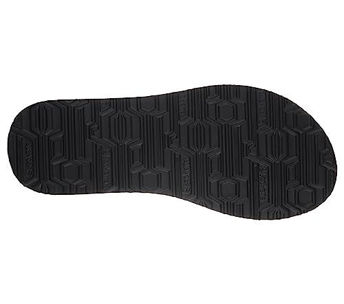 Skechers Cali Women's Meditation-Rock Crown Flat Sandal,black/black,6 M US