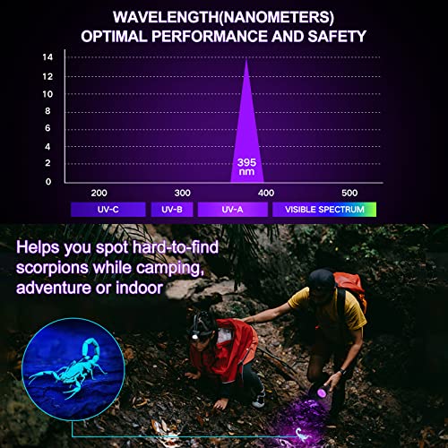 Vansky Black Light UV Flashlight, 2023 Upgraded 51 LED Blacklight Pet Urine Detector for Dog/Cat Urine, Dry Stains, Bed Bug, Matching with Pet Odor Eliminator(Batteries are Included)