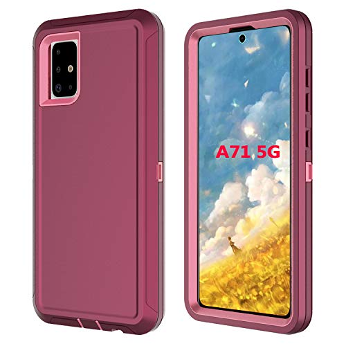 Bnuoda Galaxy A71 5G Case, Heavy Duty Shockproof Cover Full-Body Armor Protective Defender Case for Samsung Galaxy A71 5G US Version NOT Compatible with The UW Version and International Version