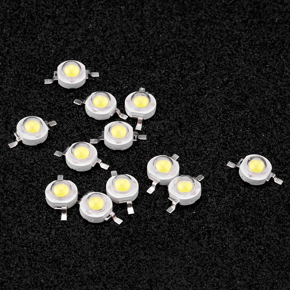 LED Chip - 3W High Power - LED Lamp Beads - Light-Emitting Diode Chips SMD - for DIY Lighting Fixtures - DIY Lighting(100 PCS)(White 6000-6500K)