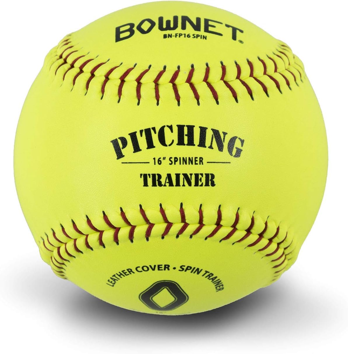 Bownet Softball Spinner Trainers Ball Slow Fast Pitching Practice Yellow 16"
