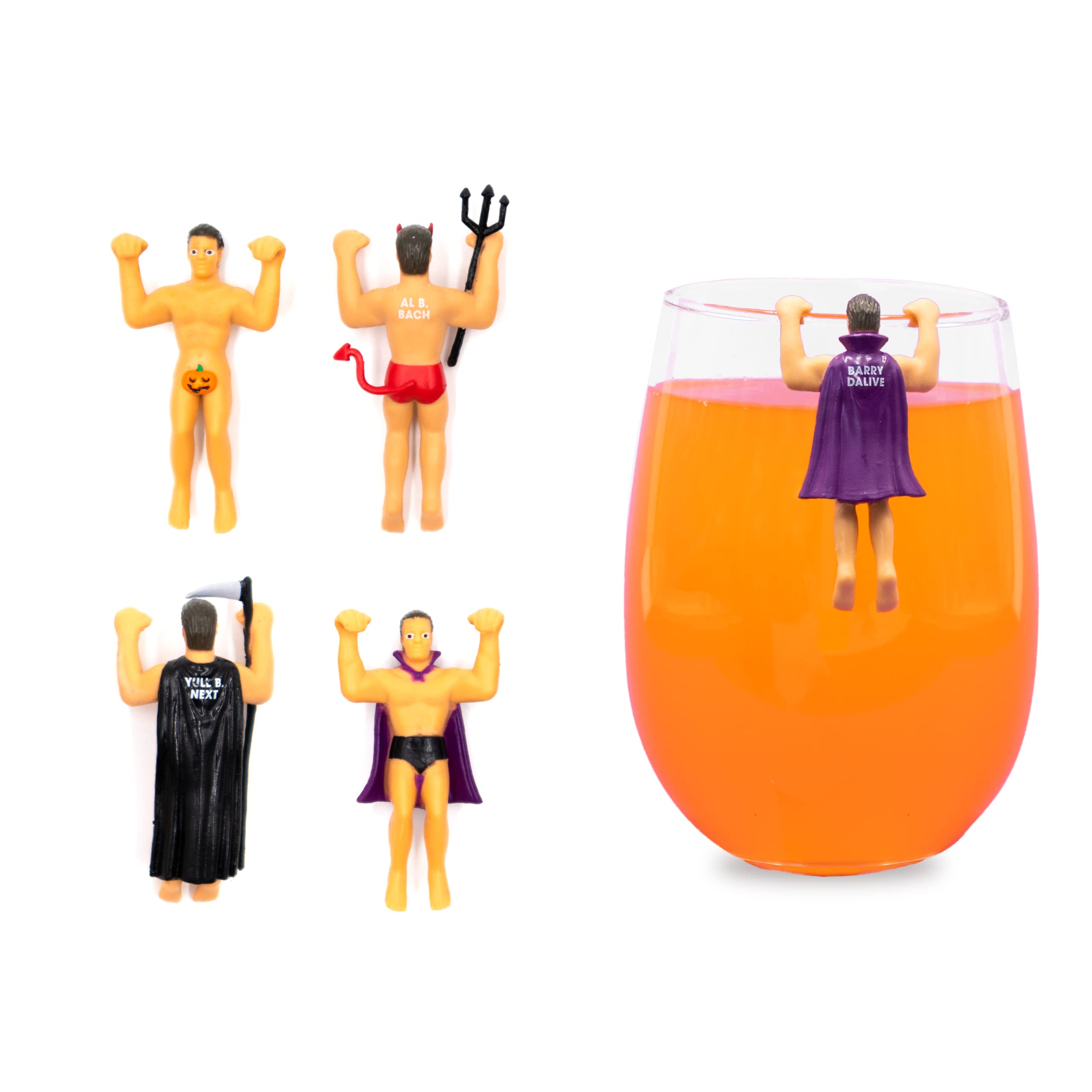 Drinking Buddies NPW Monster Reusable Drink Markers - Original Wine Glass Charms for Parties - Halloween Party, Girls' Nights & More, Spooky Charms for Halloween, Novelty Gifts (4 Count)