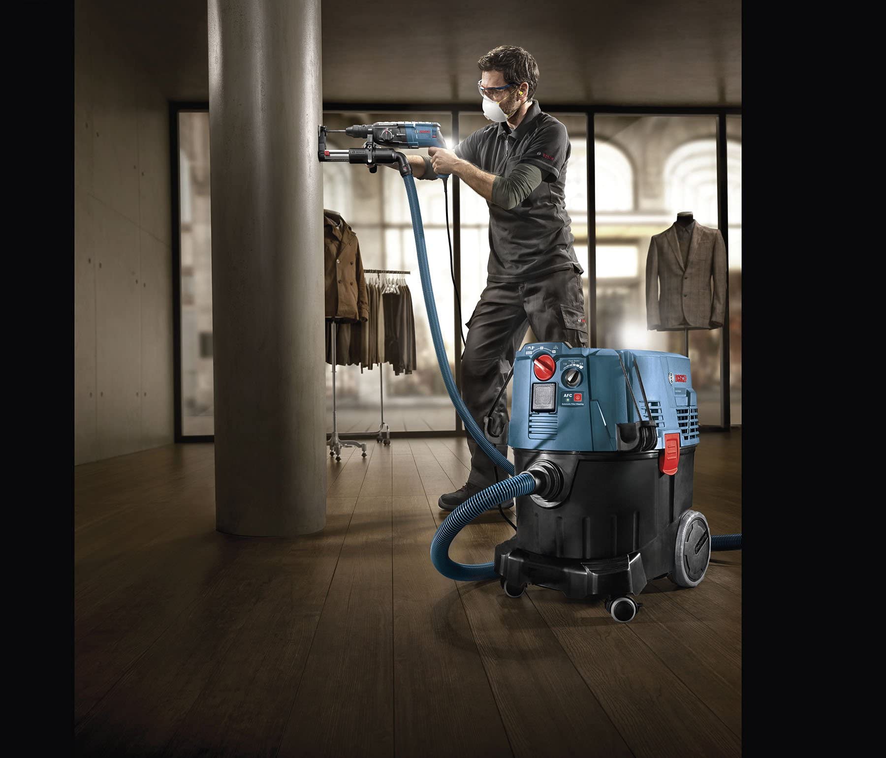 Bosch VAC090A 9-Gallon Dust Extractor with Auto Filter Clean (Renewed)