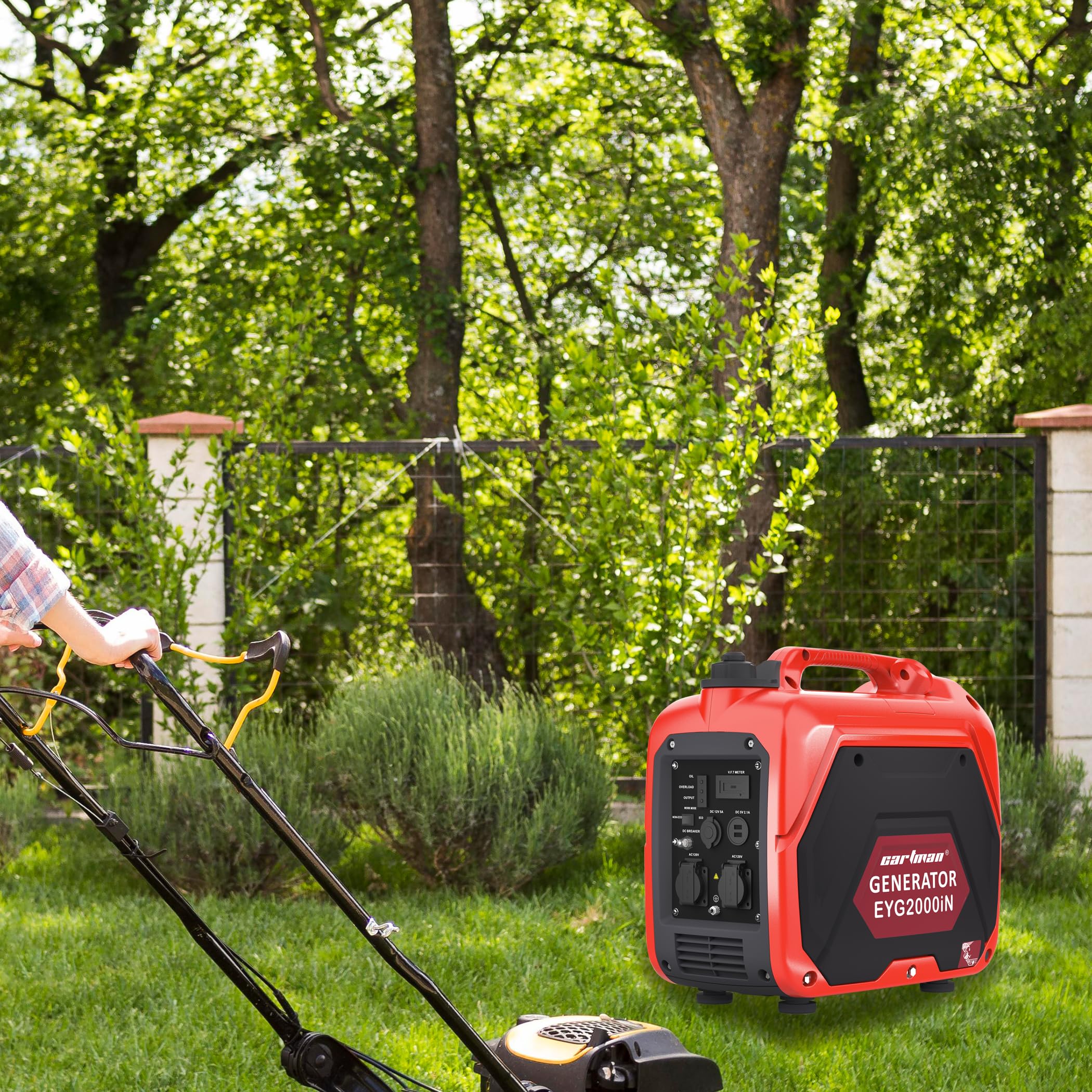 Cartman 2000W Portable Inverter Generator: Super Quiet Power Backup for Home, Camping, and Emergencies - Gas Powered, EPA Compliant