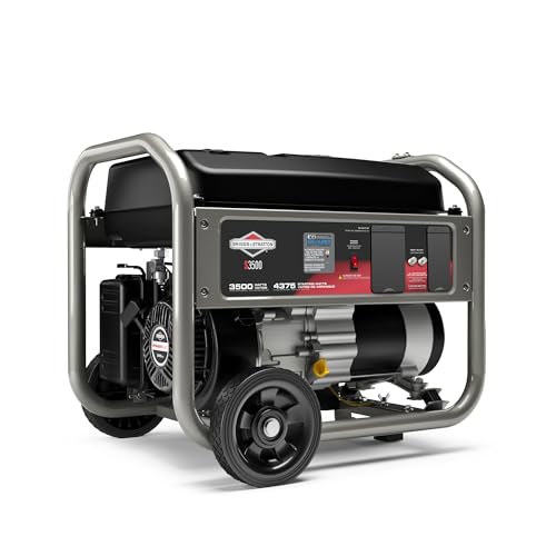 Briggs & Stratton S3500 3500W Portable Generator with CO Guard and RV Outlet, Powered by Briggs & Stratton, 030736